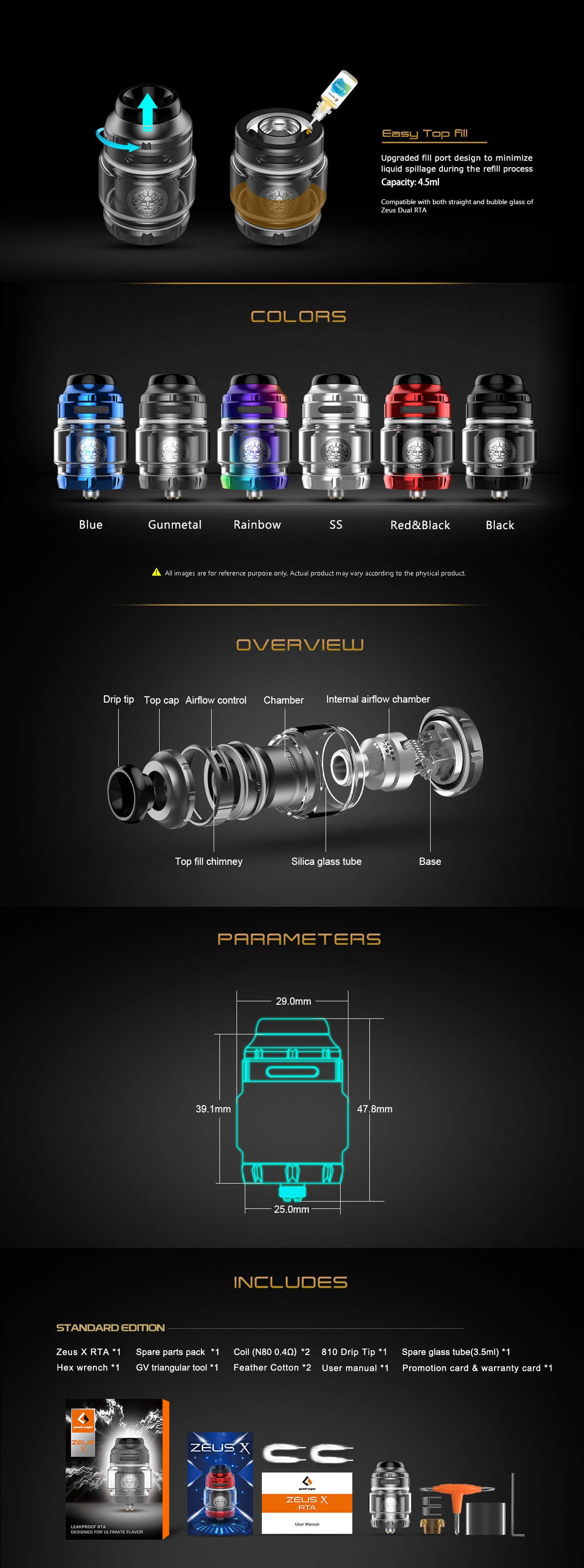 Ecigzaa.com อะตอมบุหรี่ไฟฟ้า :: Geek Vape ZEUS X RTA